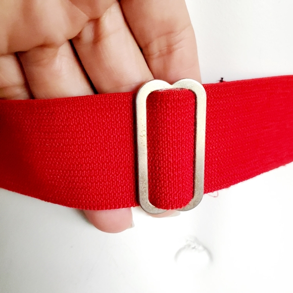 Accessories | Leather Stretch Belt Bright Red Adjustable | Poshmark